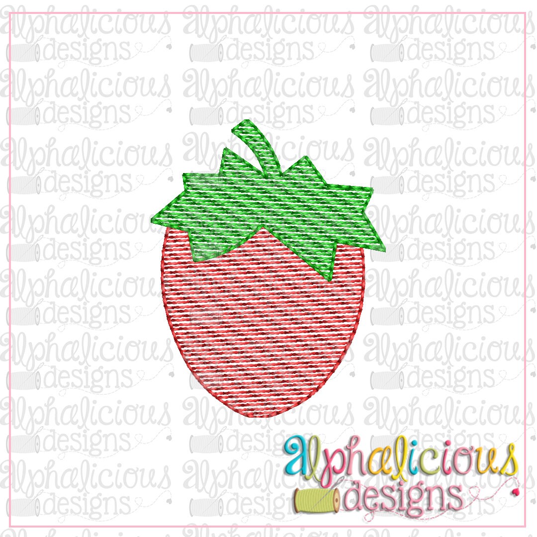 Strawberry - MINI Sketch Embroidery Design - Etsy