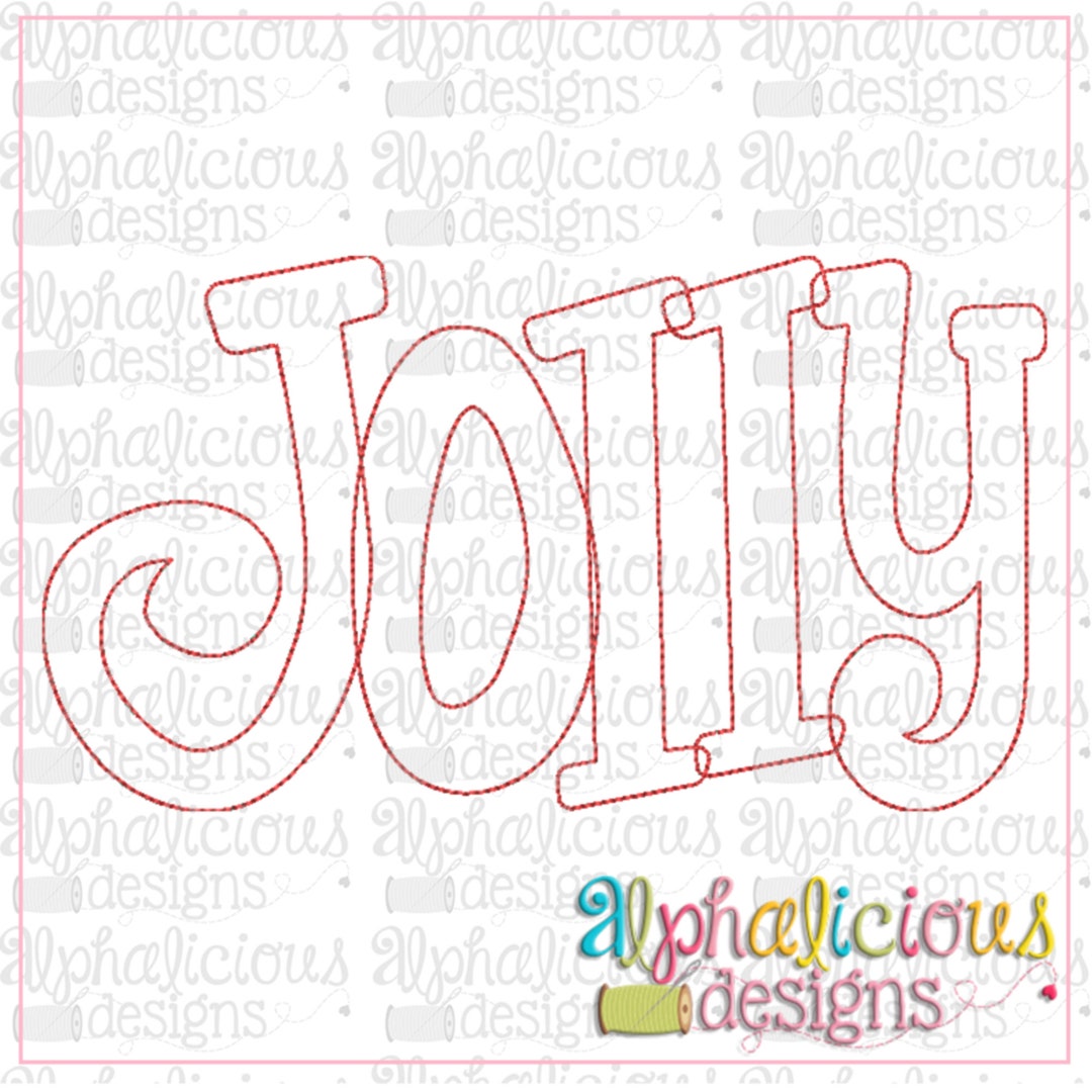 JOLLY Applique Design: Triple Bean Stitch (instant Download) - Etsy