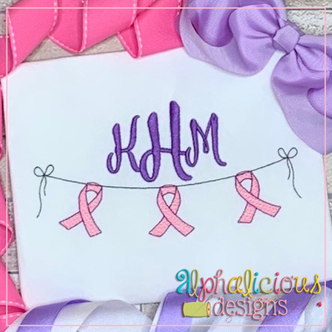 Awareness Bunting Sketch Awareness Ribbon Embroidery Design - Etsy