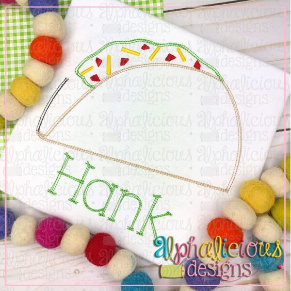 Taco Tuesday Embroidery File - Etsy