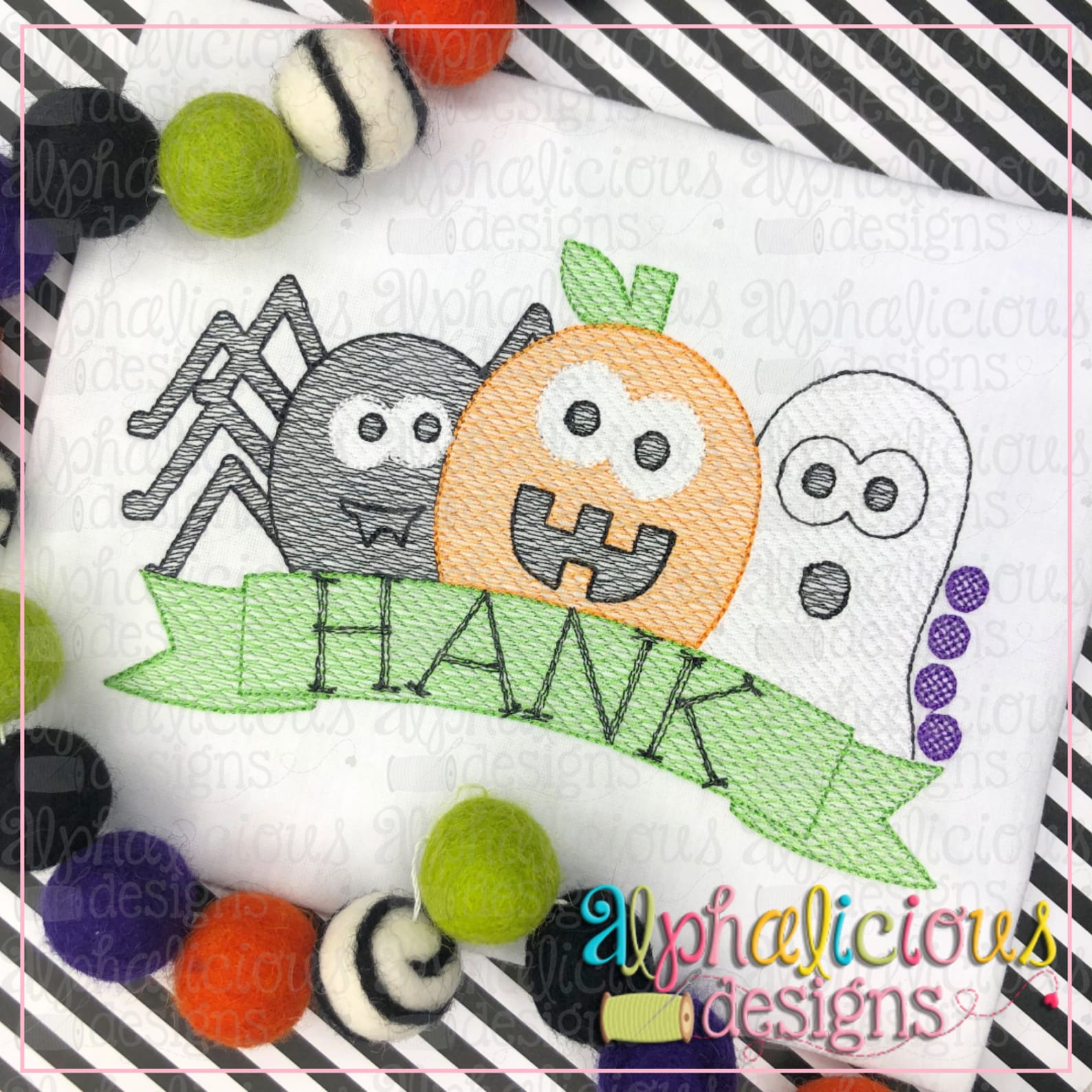 Spooky Crew - Sketch - Embroidery Design - Quick Stitch - Instant ...