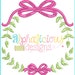 Preppy Girl Monogram Frame- Embroidery - Etsy