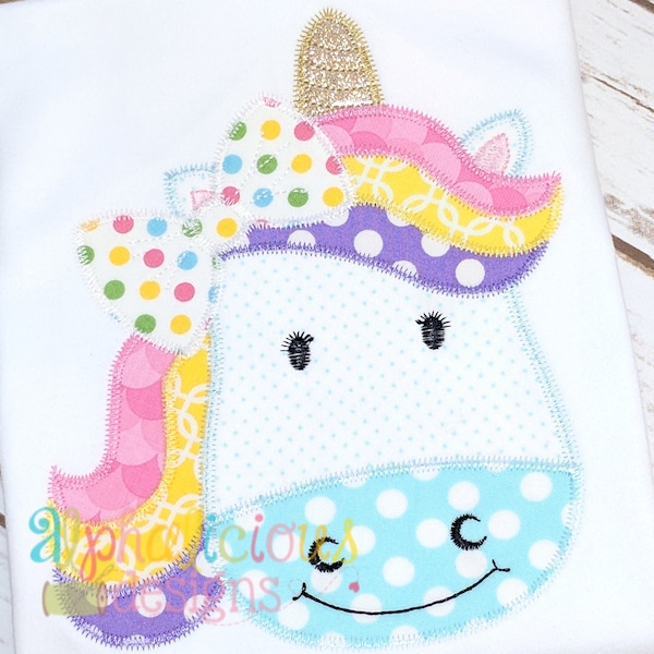 Unicorn Applique - Etsy