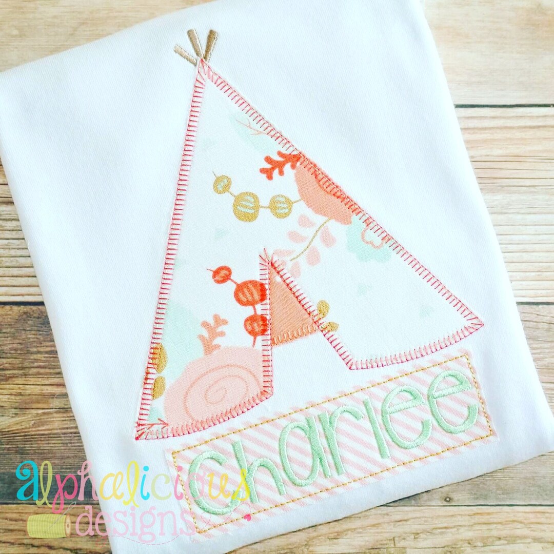 Tee Pee Applique Design Blanket - Etsy