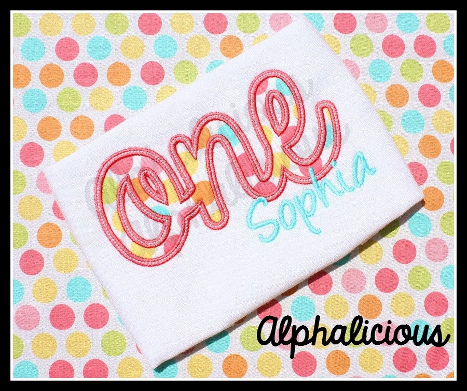 ONE Cursive Applique Font/design - Etsy