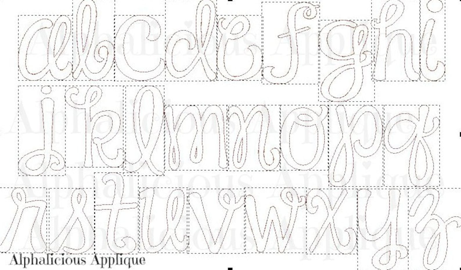 Happy Day Cursive Applique Font- Lowercase - Etsy