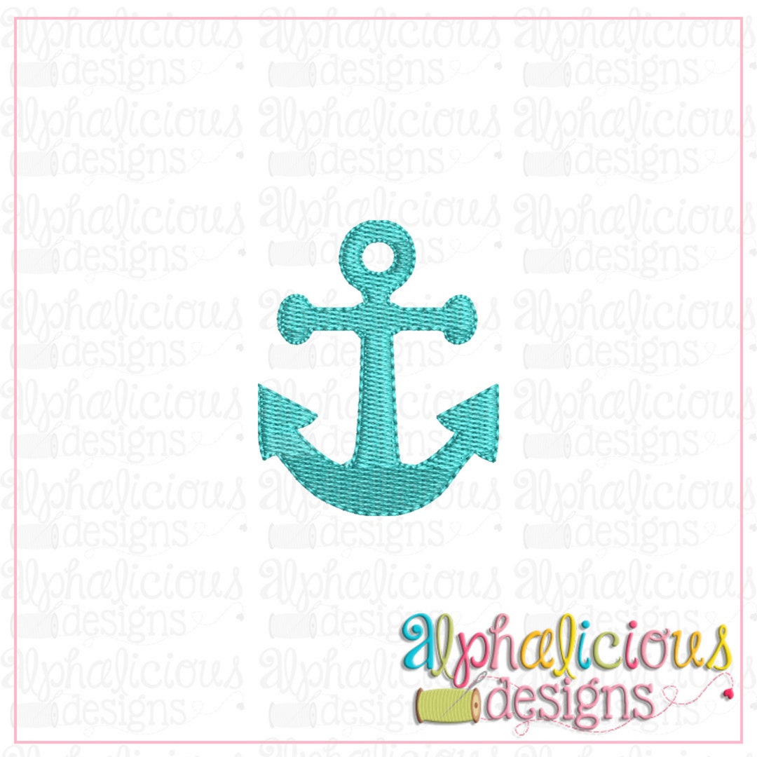Anchor - MINI - Fill - Embroidery Design - Instant Download - 3 Sizes ...