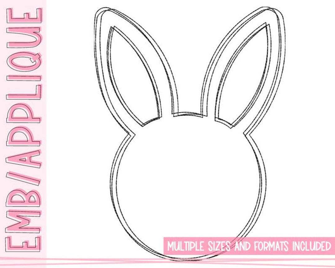 Blackline Bunny Head-scribble Design - Easter Bunny Scribble Design ...