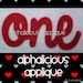 ONE Cursive Applique Font/design - Etsy