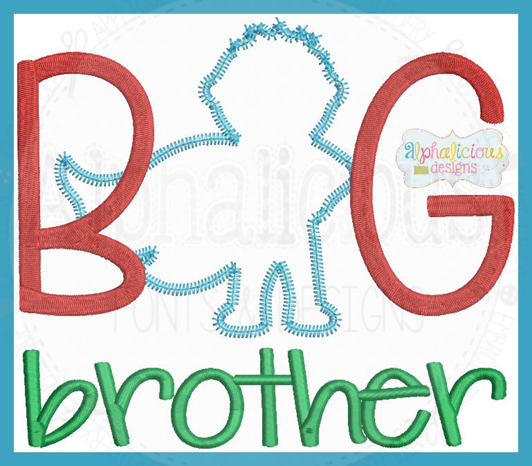 Super Big Brother Applique: Machine Embroidery Design (digital Download ...