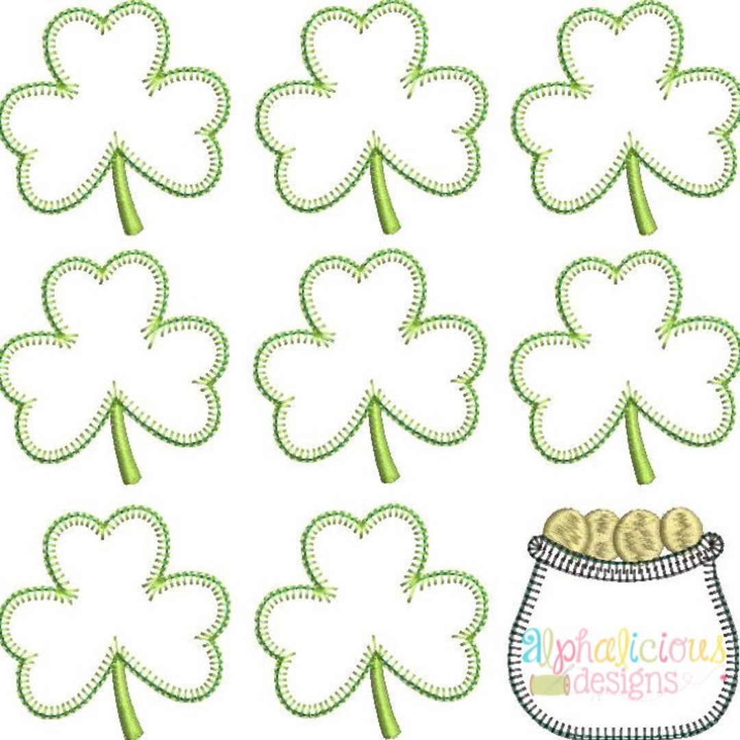 Shamrock Bunch Applique Blanket - Etsy