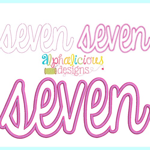 ONE Cursive Applique Font/design - Etsy