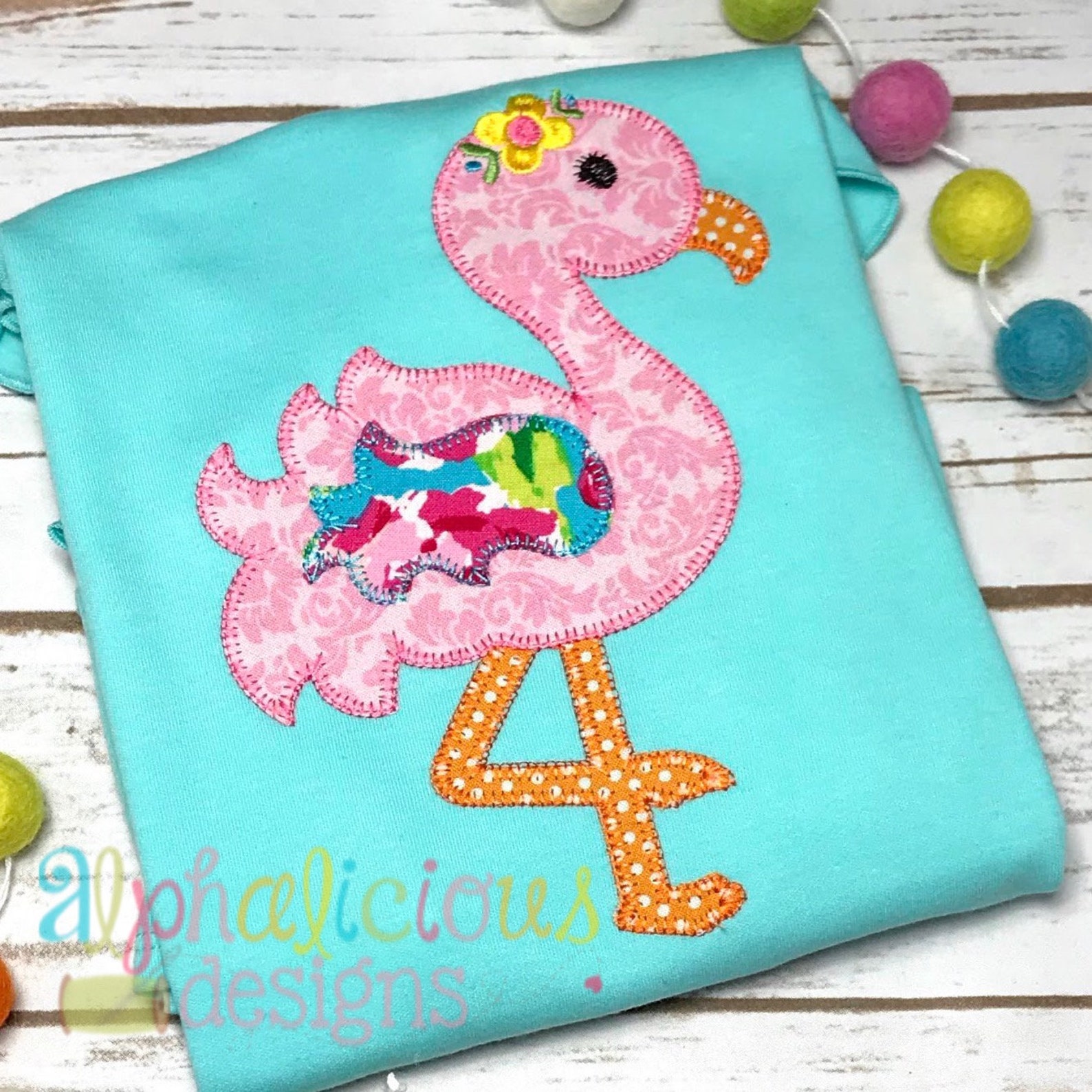 Sweet and Sassy Flamingo Applique Blanket - Etsy