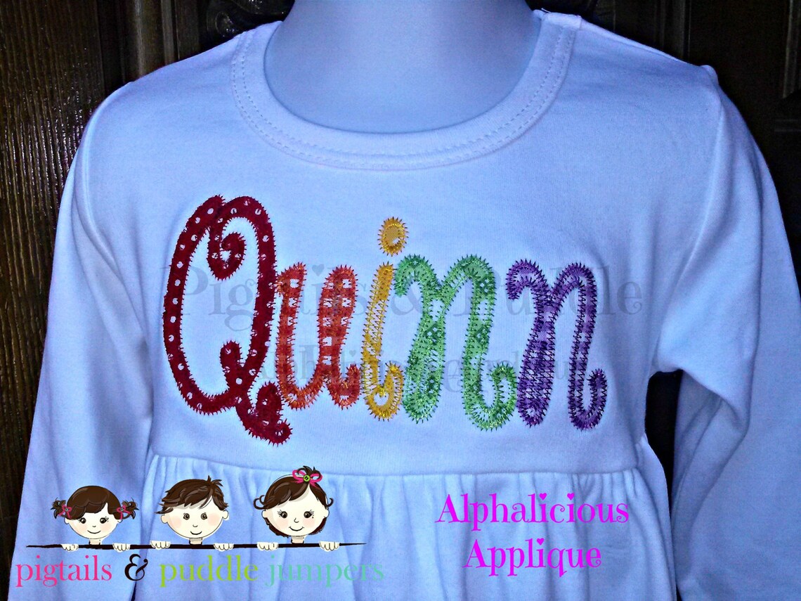 Happy Day Cursive Applique Font- Lowercase - Etsy