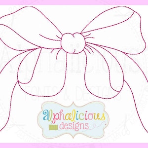 Vintage Bow Topper Design-all SIZES- Digitized Embroidery Design - Etsy