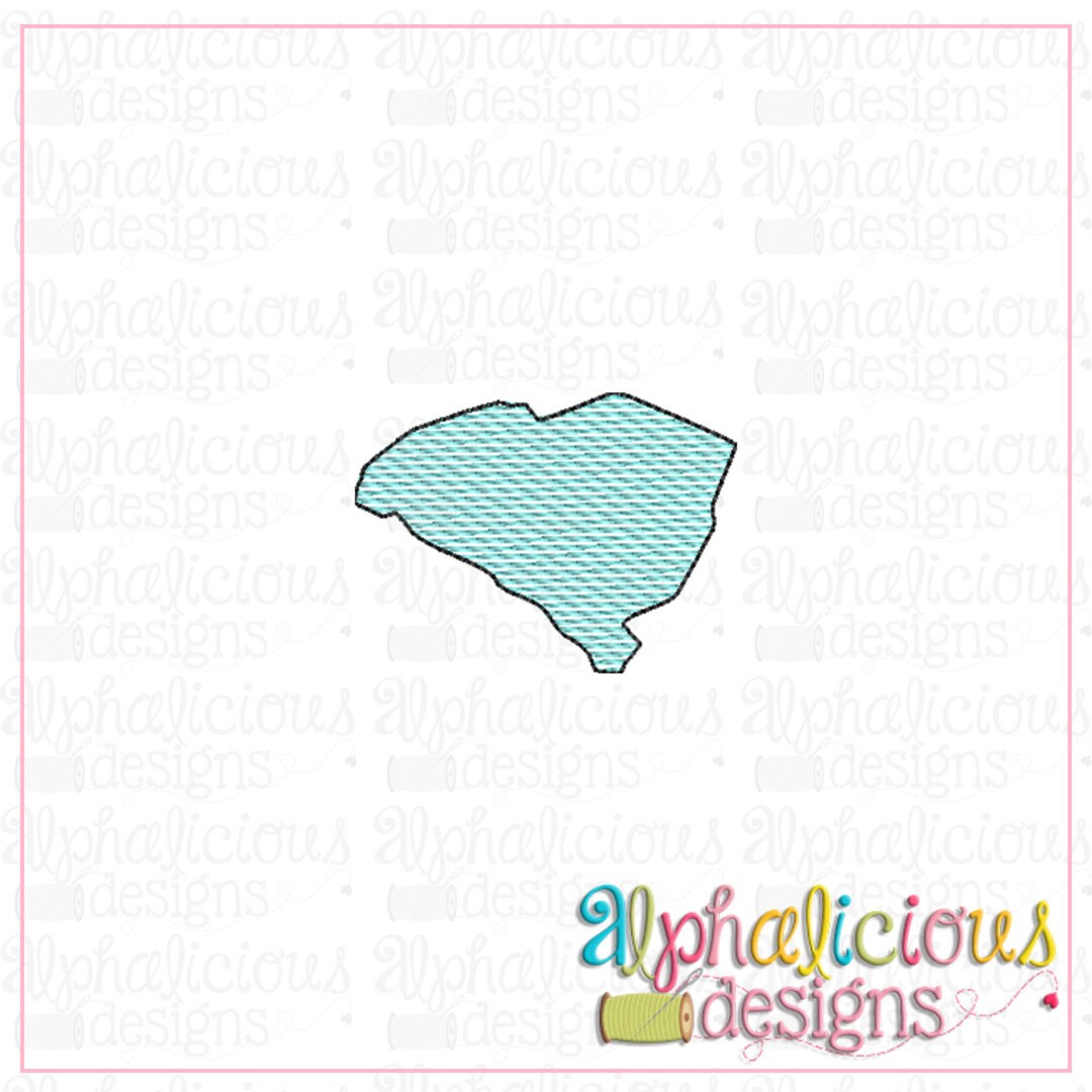 South Carolina - MINI - Sketch - Embroidery Design - State Design - 3 ...