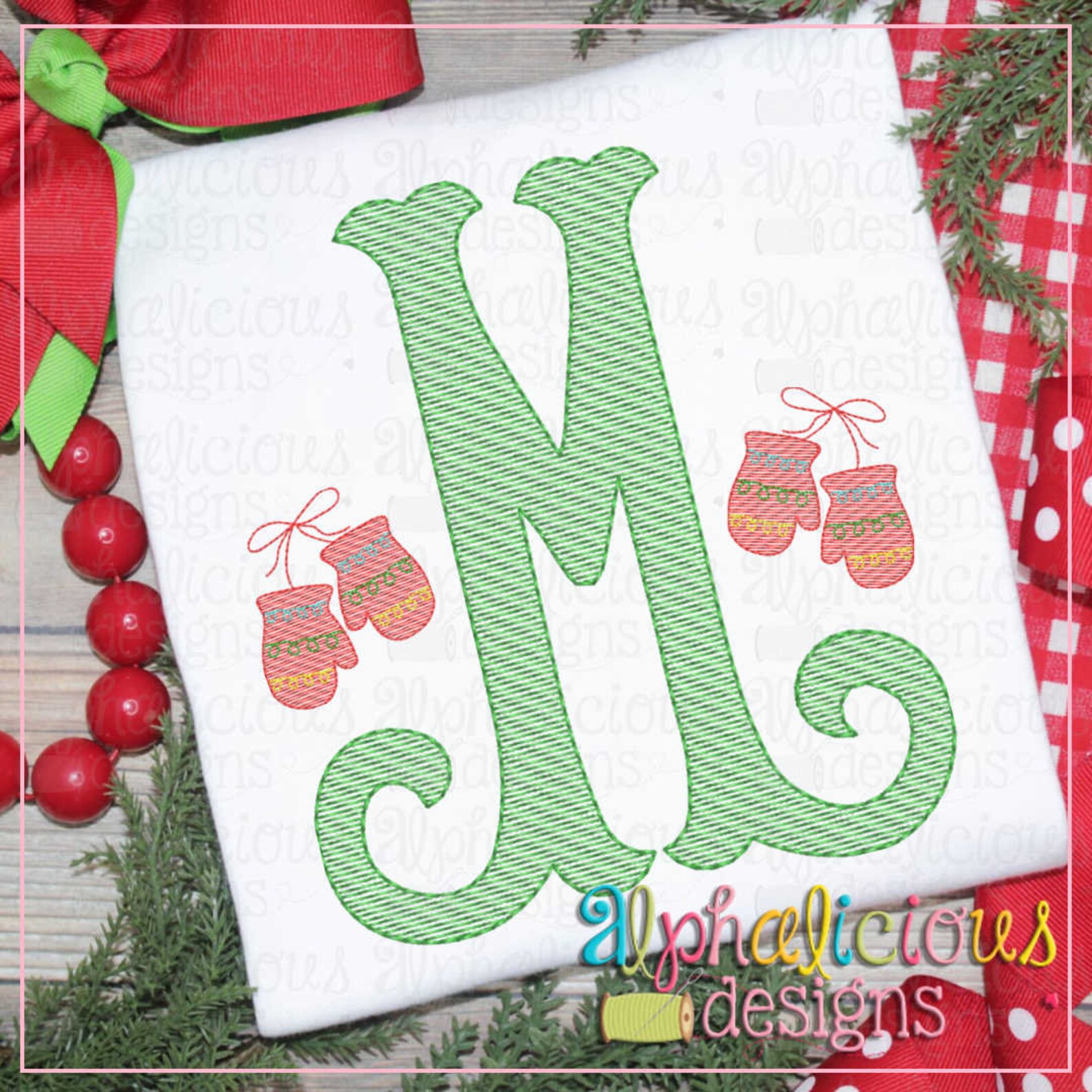 Mittens MINI Sketch Embroidery Design | Etsy