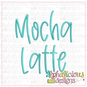 Mocha Latte Embroidery Font - Etsy