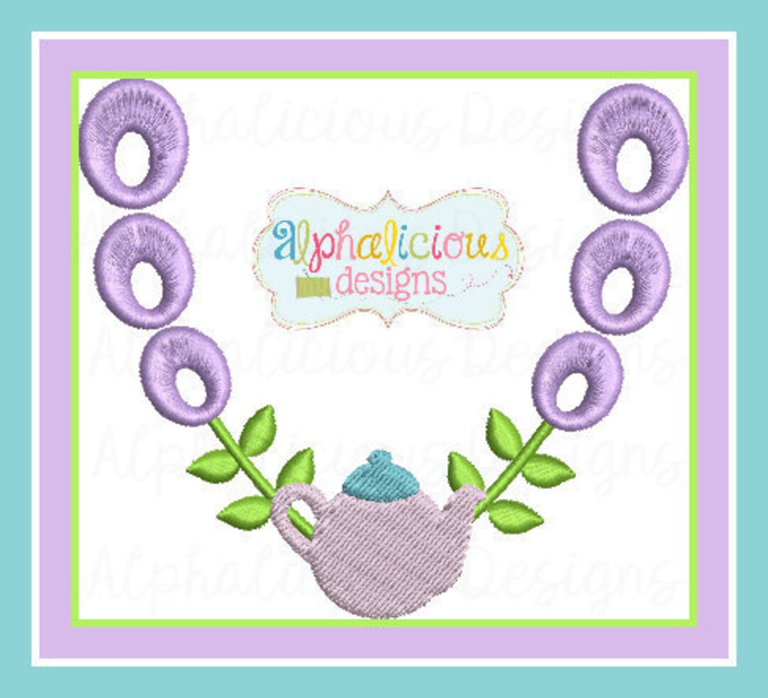 Laurel Teapot Frame-all Sizes Flourish Laurel Wreath Frame Monogram ...