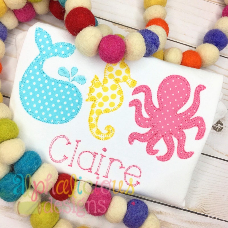 Sea Life Applique - Etsy