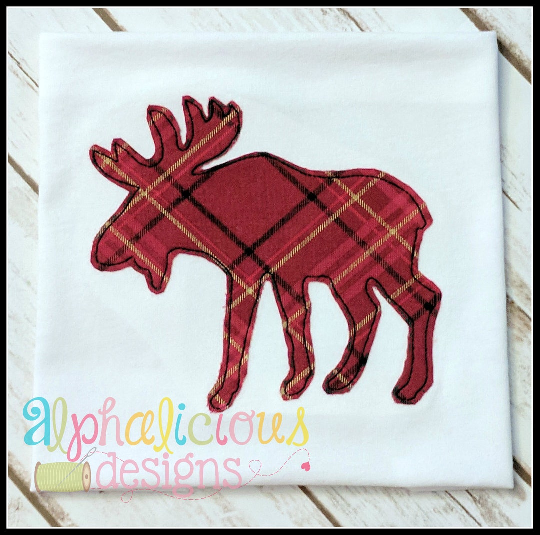 Moose Embroidery Design - Woodland Design - Forest Design - Embroidery ...