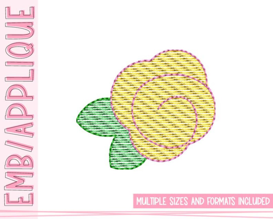 Happy Flower - MINI - Sketch Design - Flower Mini Embroidery Design ...