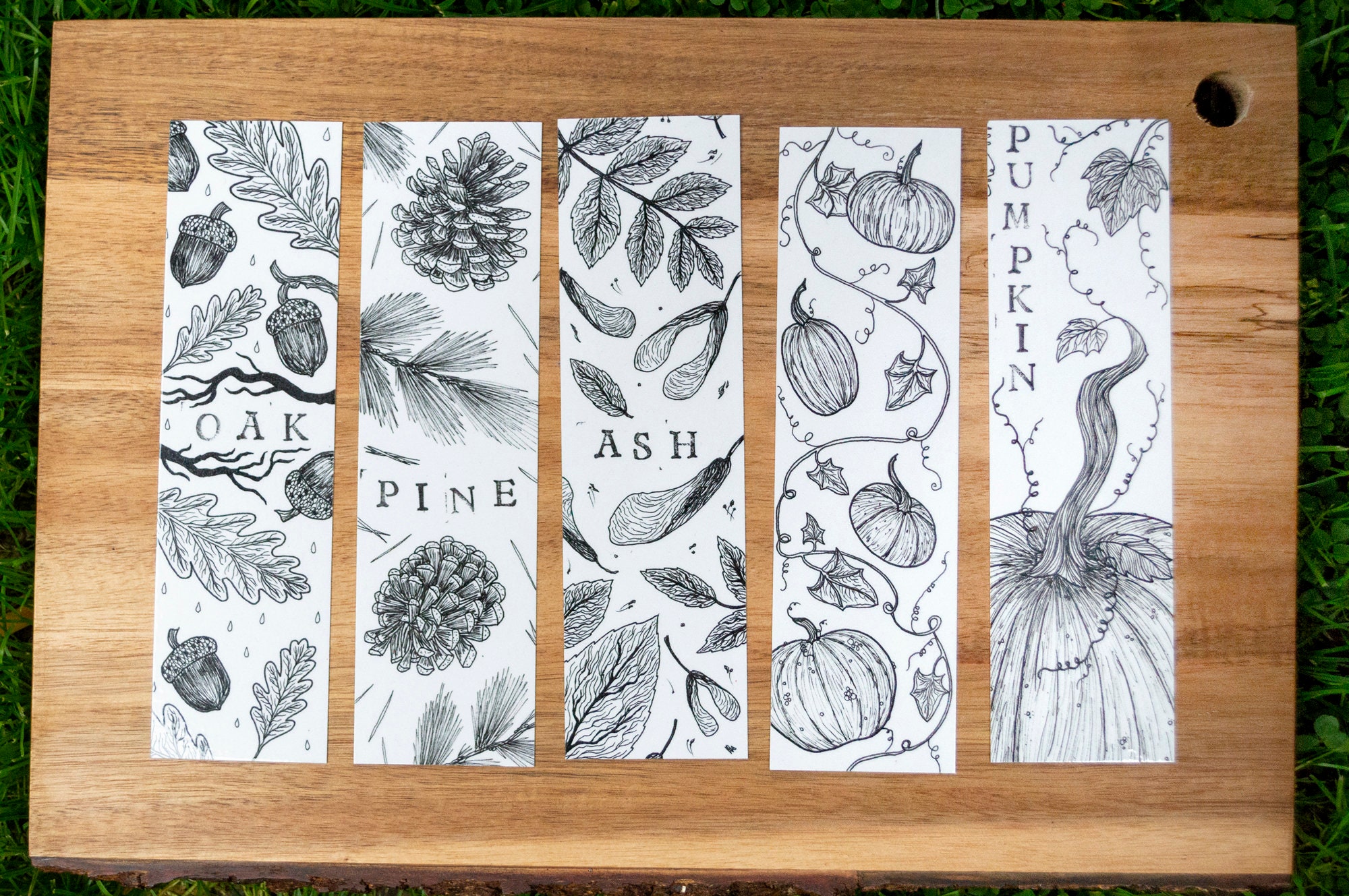Autumn and Nature Themed Bookmarks Autumn Gift for Readers Laminated ...