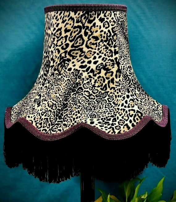 Lynx Animal Print Purple and Black Fabric Lampshade for Bedside Table Floor Standard Lamps Chandeliers Wall Ceiling Light Pendants Etsy