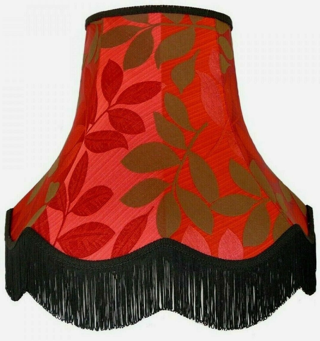 Red and Brown Leaf Fabric Lampshade For Bedside Table Floor Standard ...