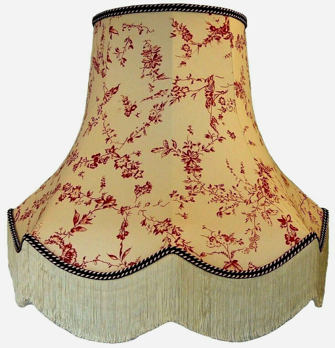 Red Floral Lampshades Table Lamps Chandeliers Bedside Lamp - Etsy UK
