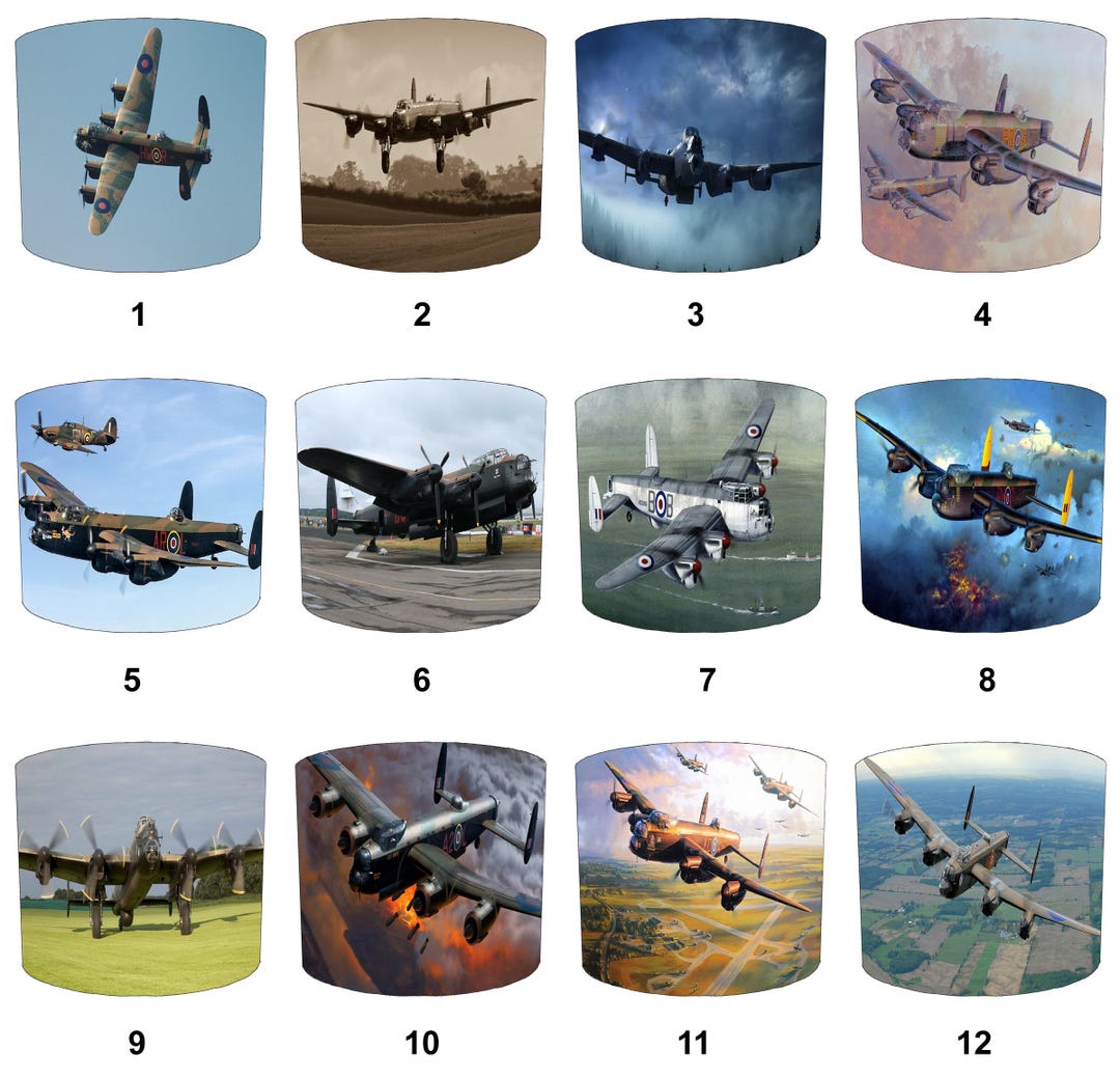 Avro Lancaster Bomber Military Aircraft Drum Lampshades: for Ceiling ...
