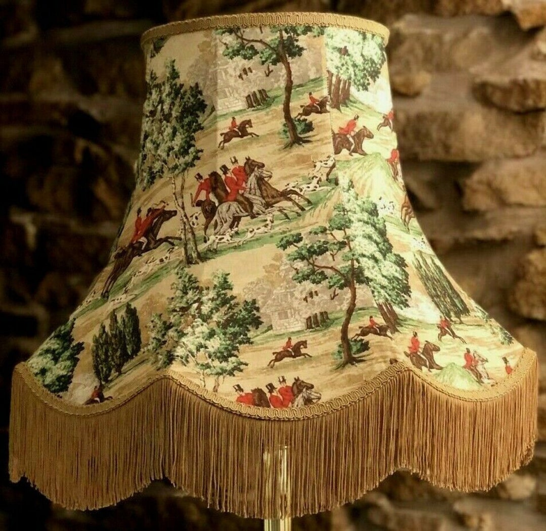 Fox Hunting Scene Lampshades: Handmade for Ceiling Light Pendants ...