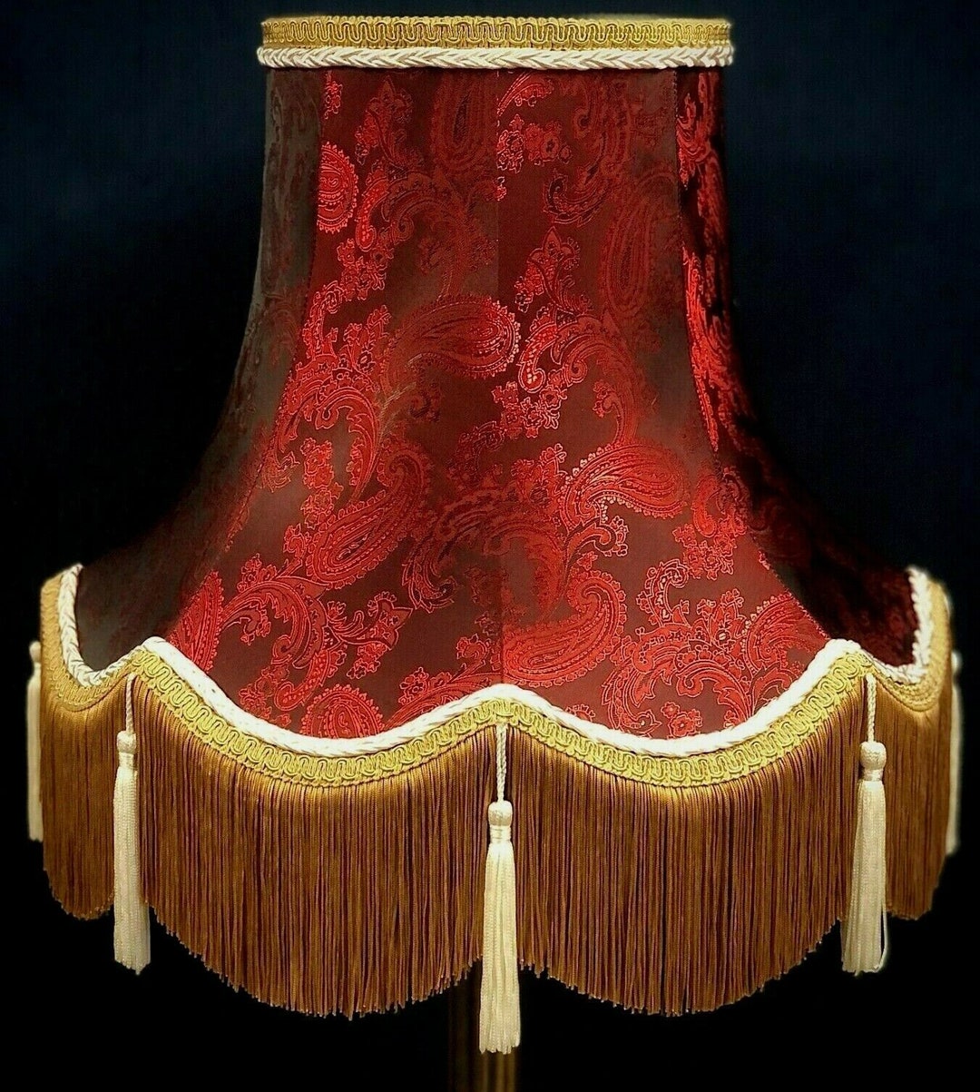 Burgundy Red Paisley Lampshades Standard Lamp Shades Table Lamps Floor ...