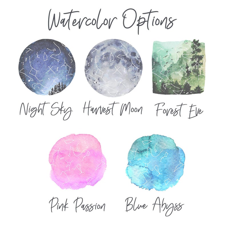 Custom Wedding Night Sky Star Map Personalized Watercolor | Etsy