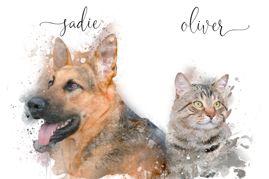 Custom Painting of Pet - Pet Memorial Art - Custom Cat Painting - Pet ...