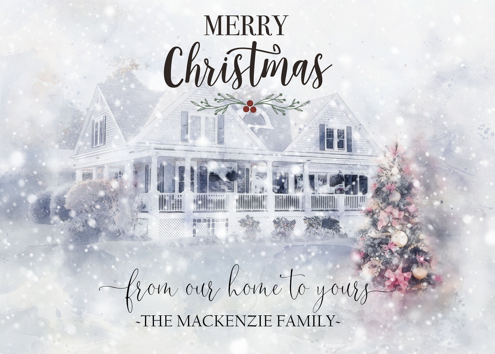Personalized Christmas Card - Printable Christmas Card - Custom Photo ...