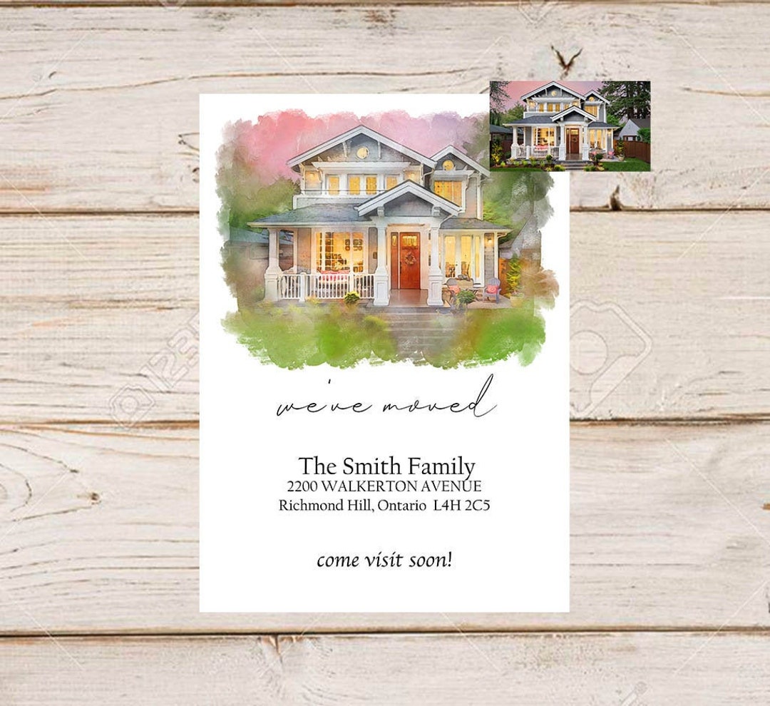 Our New Home Moving Announcement Cards - Printable Moving Cards ...