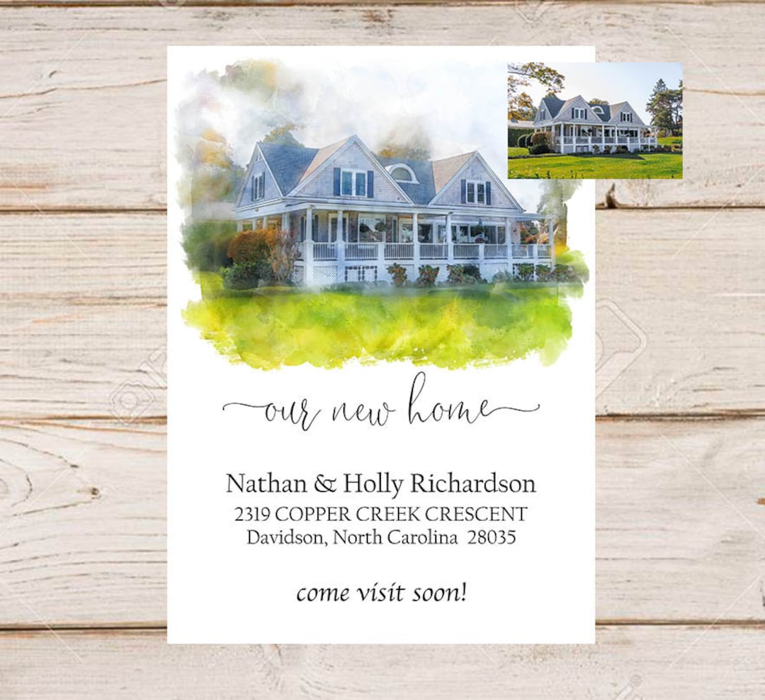 We've Moved Digital Moving Announcement Cards - Printable Moving Cards ...