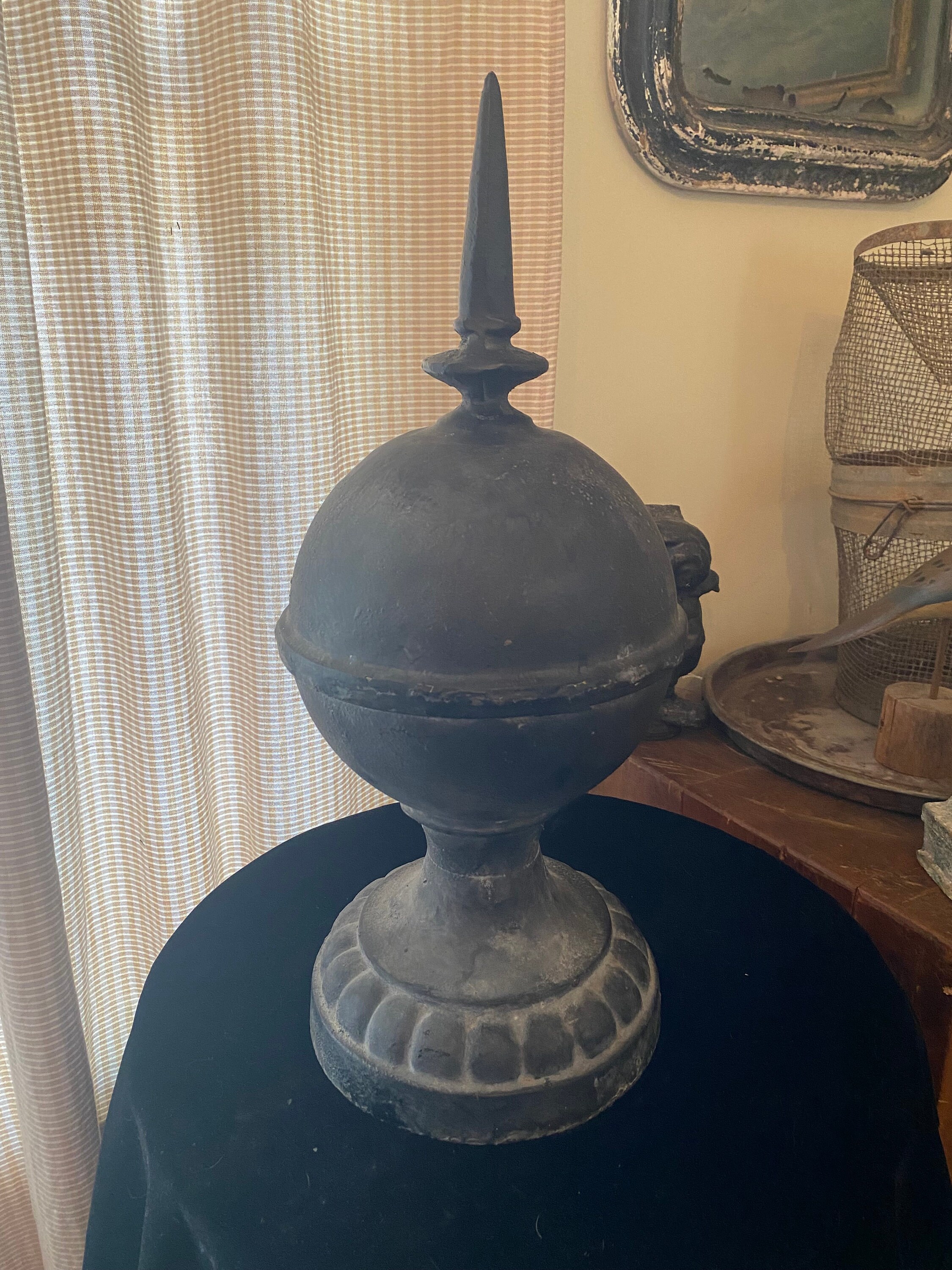 Antique Cast Iron Finial - Etsy