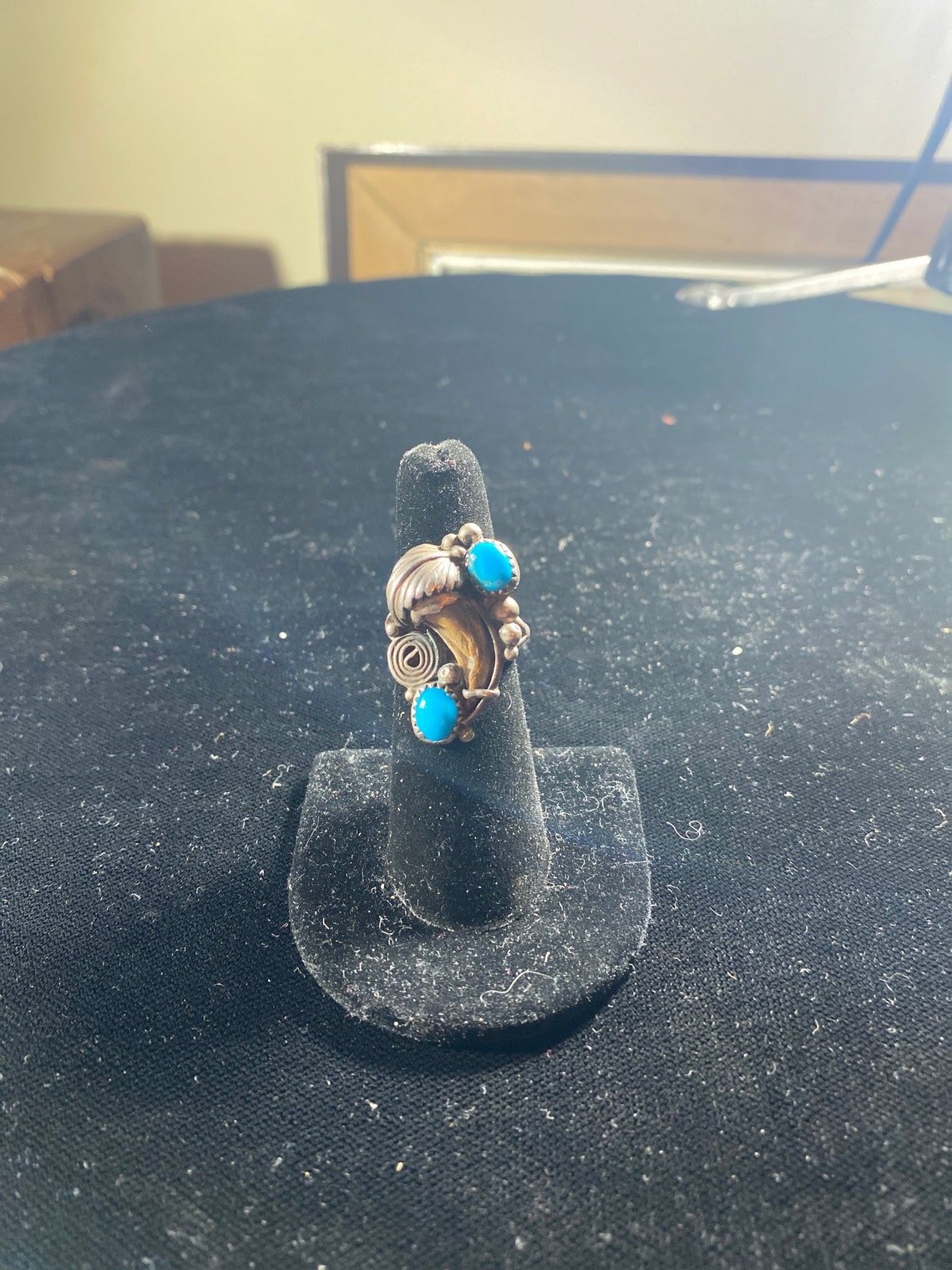 Rita Begay Signed Navaho Turquoise Claw and Sterling Ring | Etsy