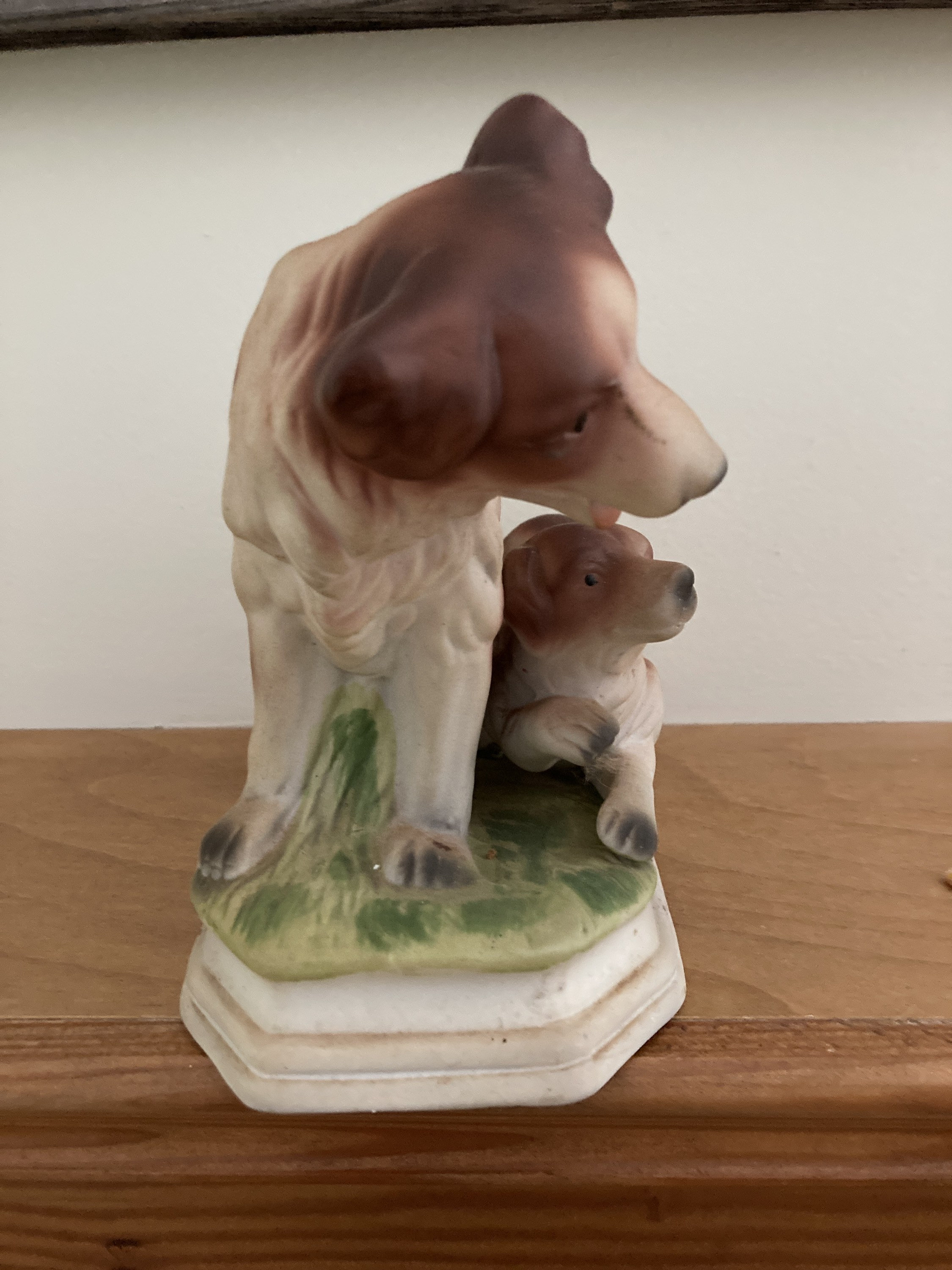 Vintage Bisque Dog With Her Pup Statue. - Etsy