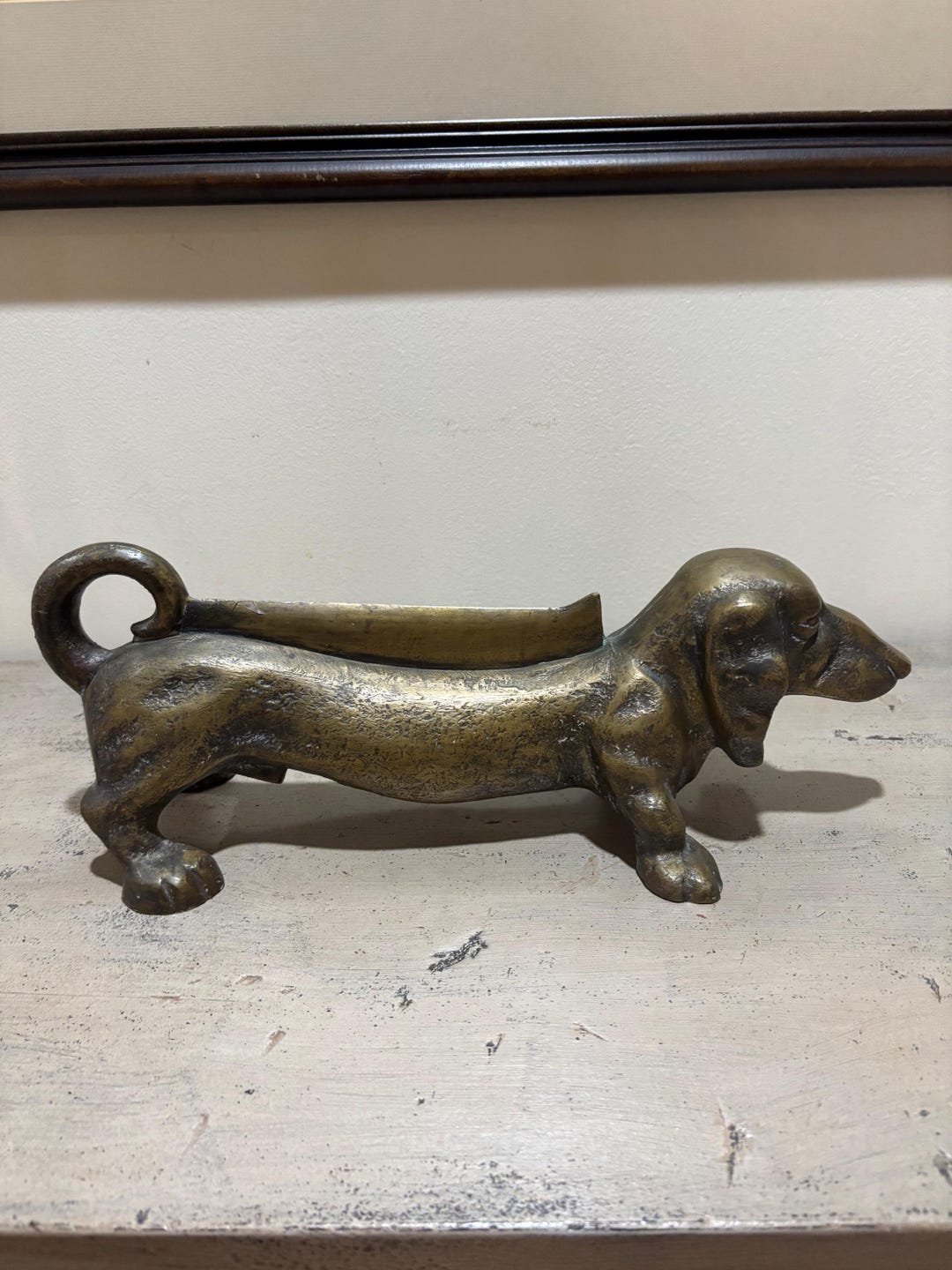 Vintage Solid Brass Dachsund Boot Scrape - Etsy