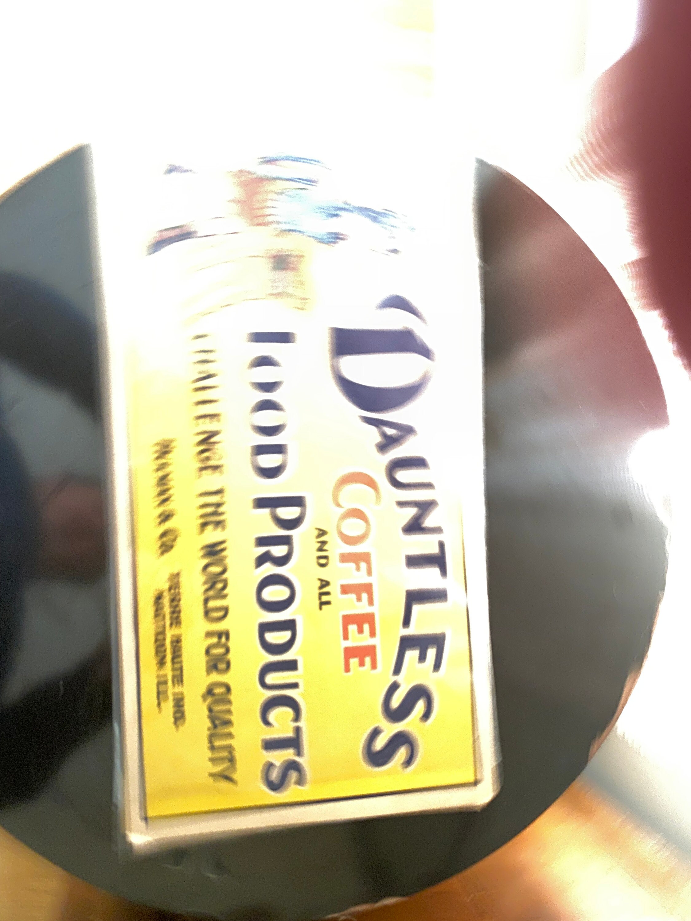 1950s Dauntless Coffee Cardboard Sign - Etsy