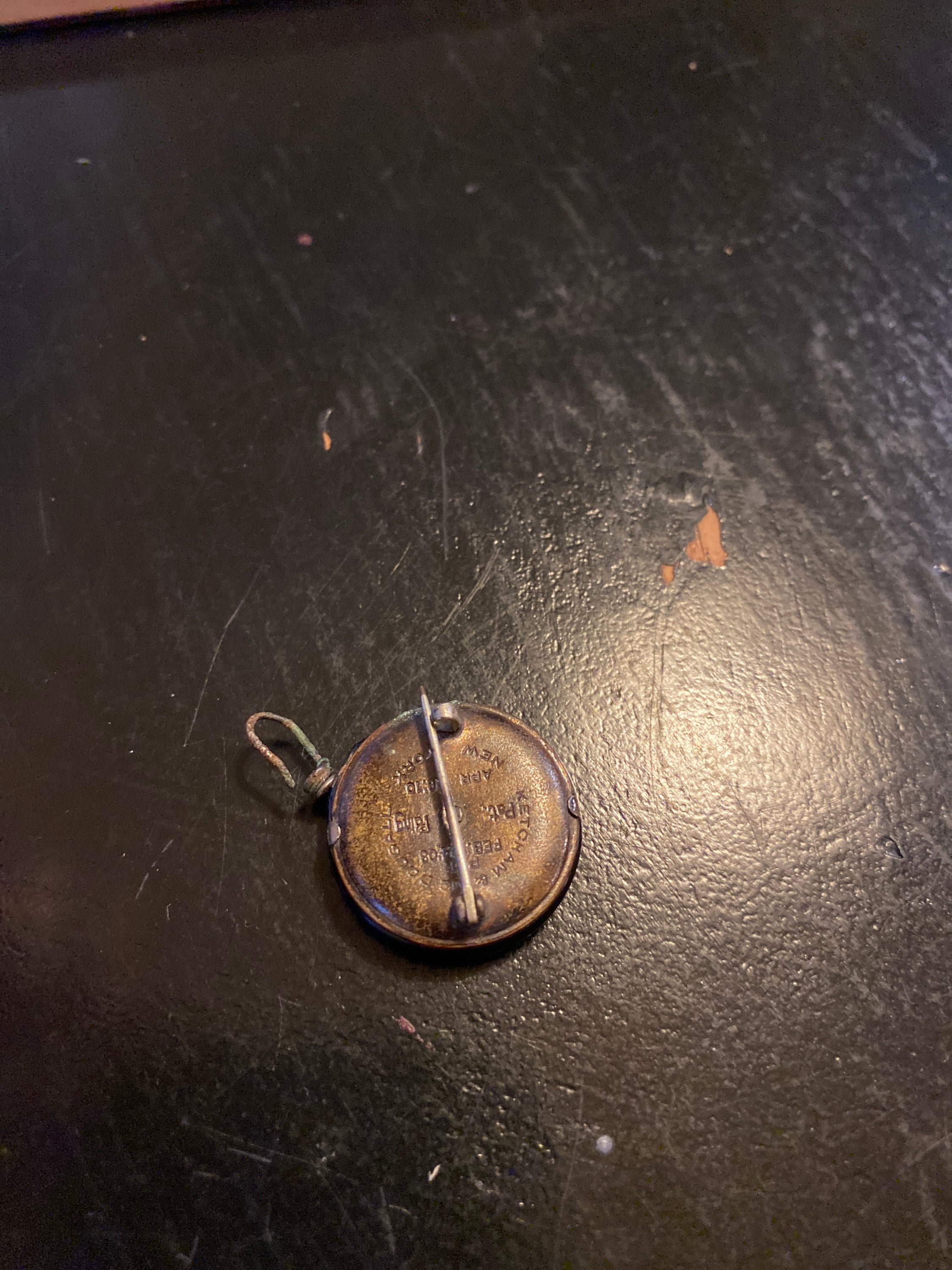 Early 1900s Watch Fob With Pin and Retractable Chain - Etsy