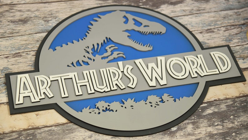 Personalised Sign Jurassic World Style Room Decor | Etsy
