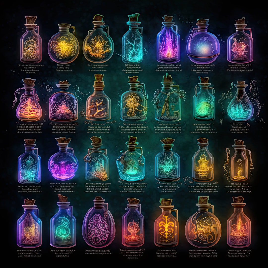 Mystical Cheat Sheet Potion Ready to Print Art, Wall Art, Poster, Wall ...