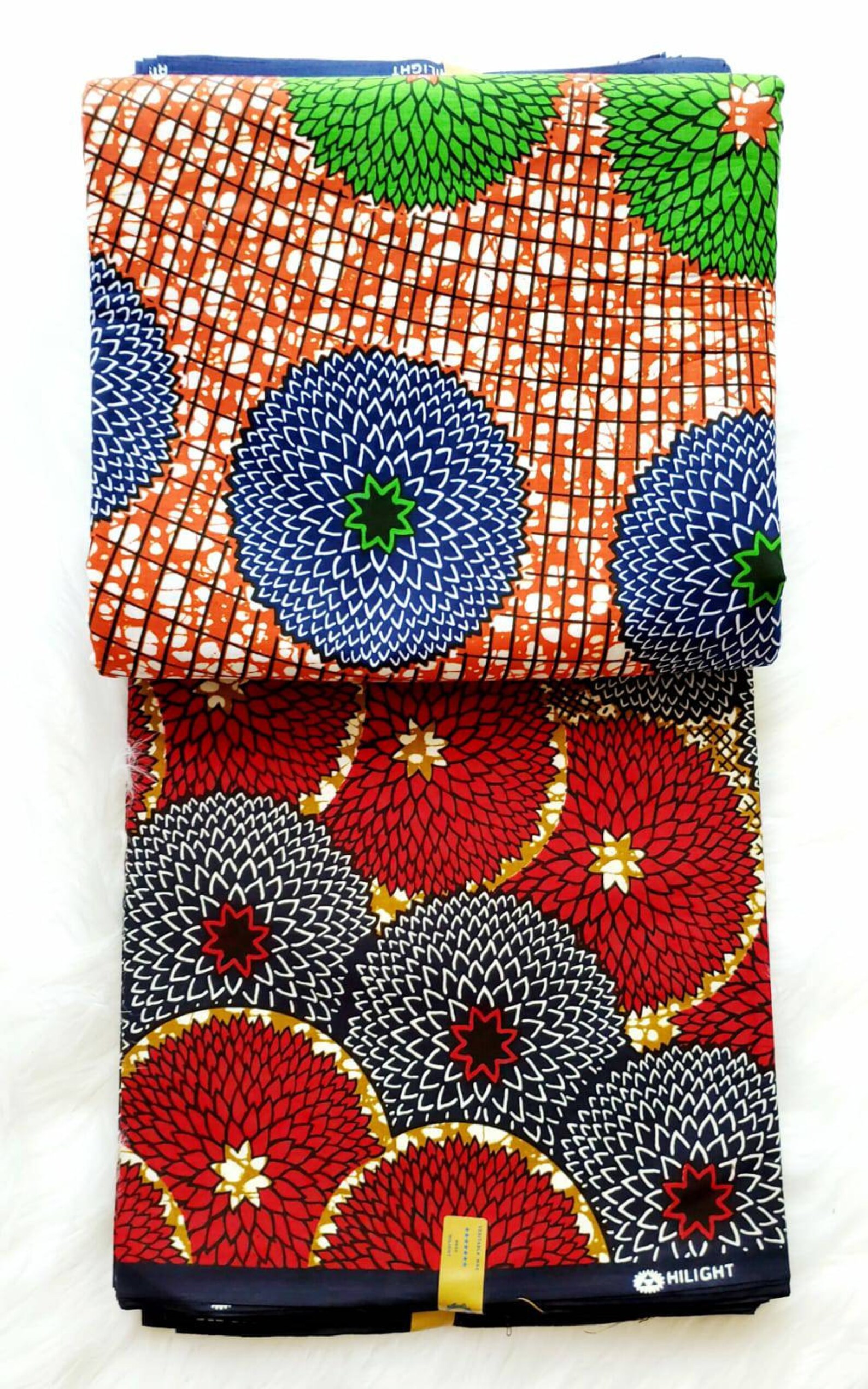 Ankara Fabric Multicolor Ankara Brown Red Blue Ankara - Etsy