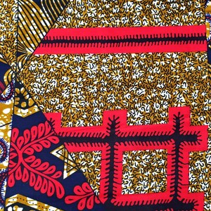 Ankara Fabric, Multicolor Ankara, Black, Red, Mixed Pattern Ankara ...