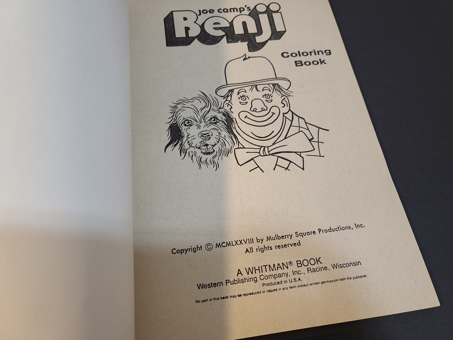 Vintage Benji Coloring Book | Etsy