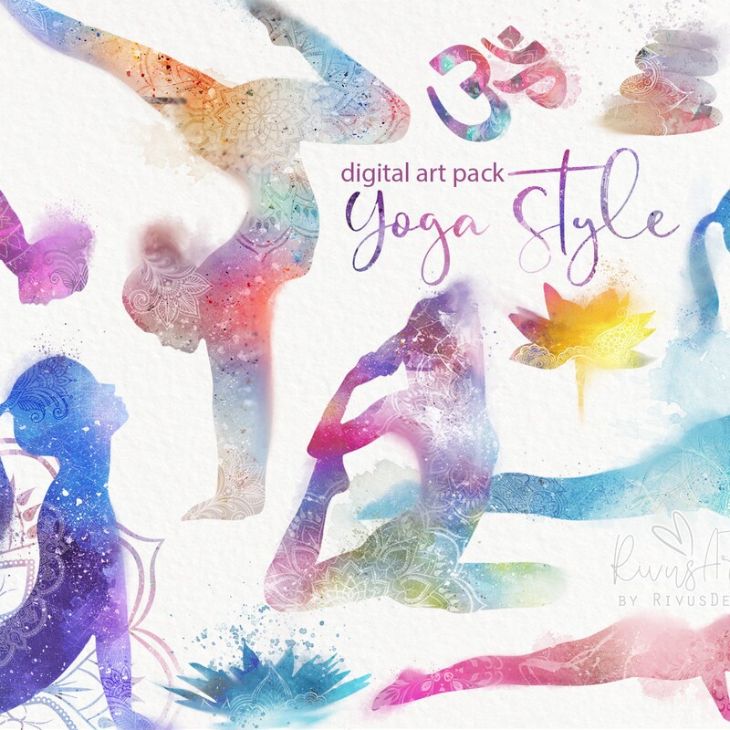 Yoga Clipart - Etsy